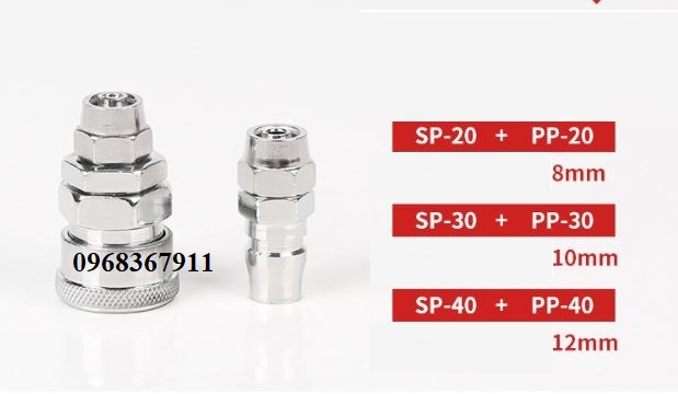 Khớp nối nhanh khí nén Đầu nối nhanh đầu bi dây hơi khí nén bộ khớp nối ...