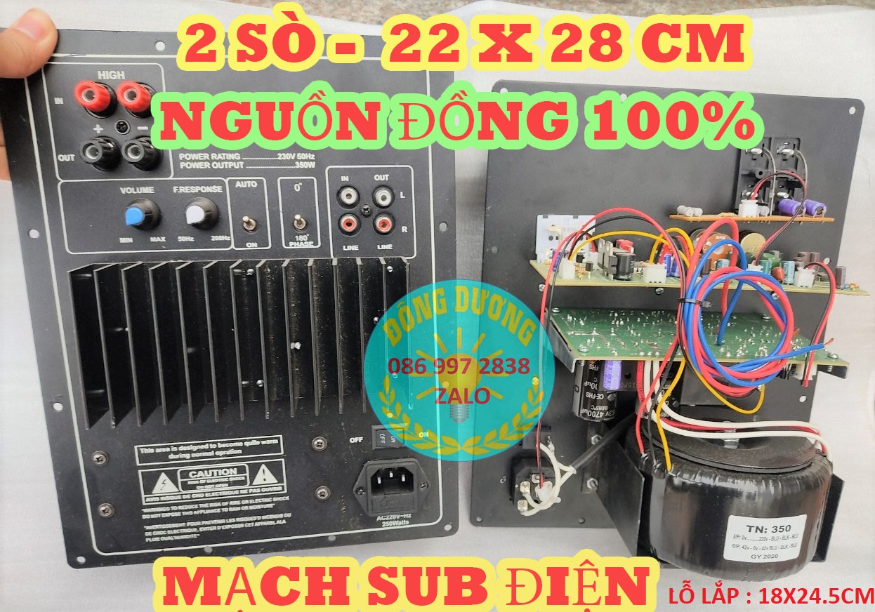 BỘ MẠCH SUB ĐIỆN KÍCH THƯỚC 22X28CM - NGUỒN ĐỒNG 100% - 2 SÒ - MẠCH ...