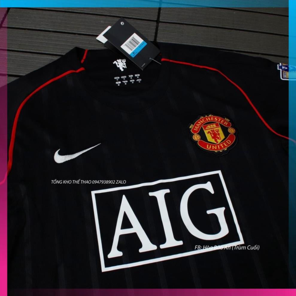 Sale đến 50. Áo Bóng Đá CLB MU AIG 2008 Màu Đen -Bộ Quần Áo Đấu Áo Bóng ...
