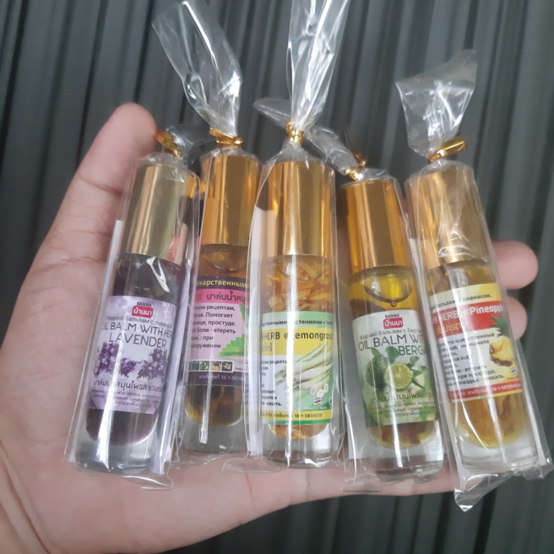 (Lố 12 Chai) Dầu Lăn Thảo Dược Banna OTOP Oil Balm With Herb 10ml Sả ...