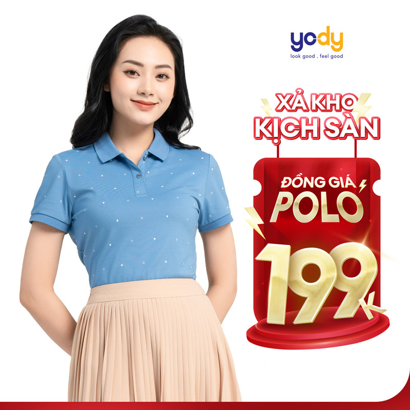 GIẢM 50K CHO ĐƠN TỪ 399K Áo polo nữ YODY phối tay trẻ trung áo thun nữ ...