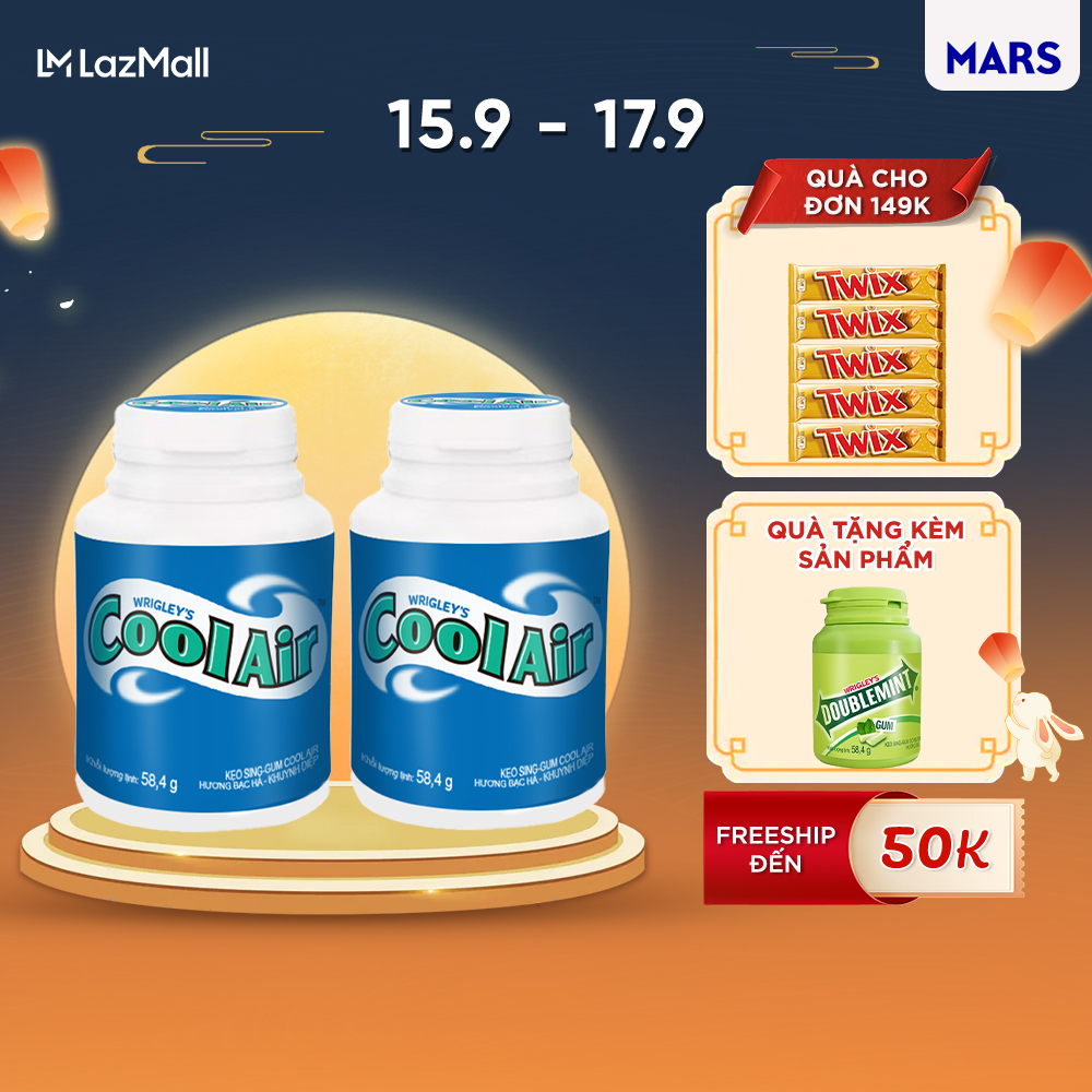 Combo 2 hũ kẹo Sing-gum Cool Air hương bạc hà - khuynh diệp hũ 40 viên ...