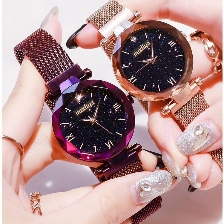 Đồng hồ nữ đính đá cao cấp MODIYA TD1 đồng hồ đeo tay nữ chính hãng dây ...