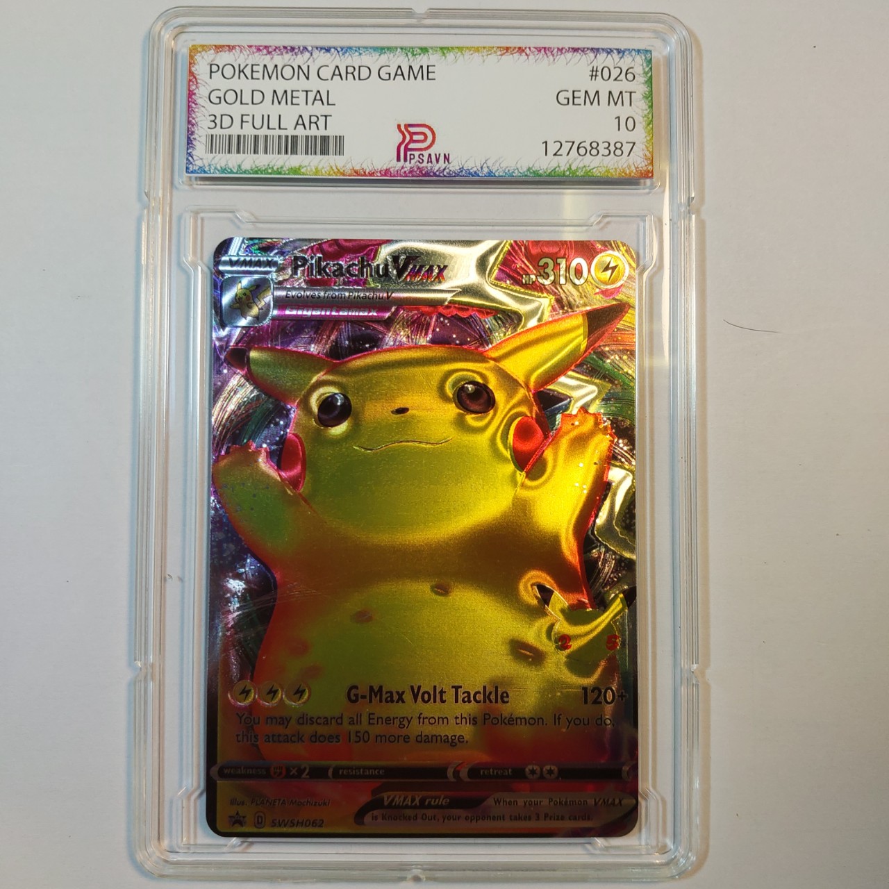 [khung Psavn] Thẻ Pokemon Titan Lim Pikachu Gold Vmax Ur Dswsh062 Kỹ Niệm 25 Năm Standard Case