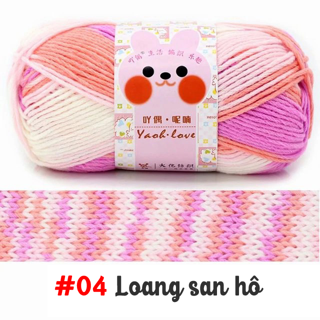 Len Yaoh Wool Love Bảng Màu Loang (cuộn 100gr) | Lazada.vn
