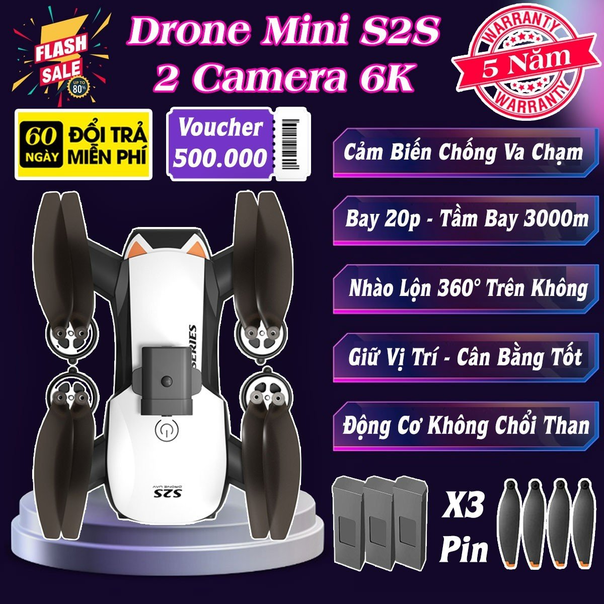 Flycam S2S Pro Max Máy bay flycam mini giá rẻ Pro 8K - Drone Camera 8K ...