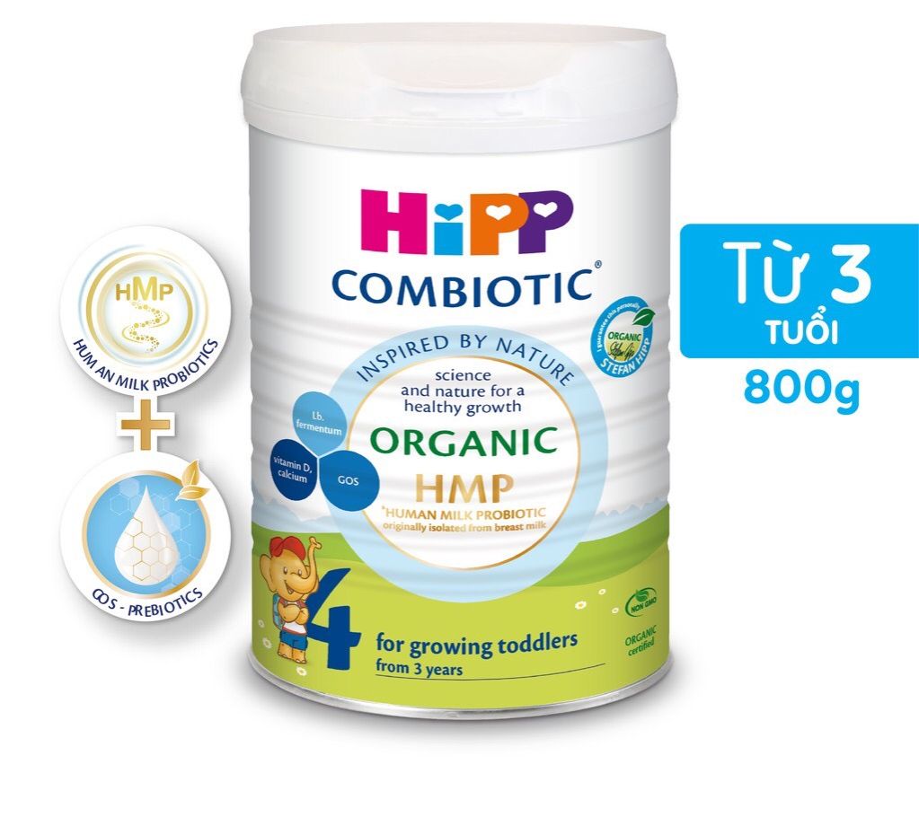 Sữa HiPP 4 Organic Combiotic 800g sữa bột dinh dưỡng công thức cho trẻ trên 3 tuổi chất lượng ...