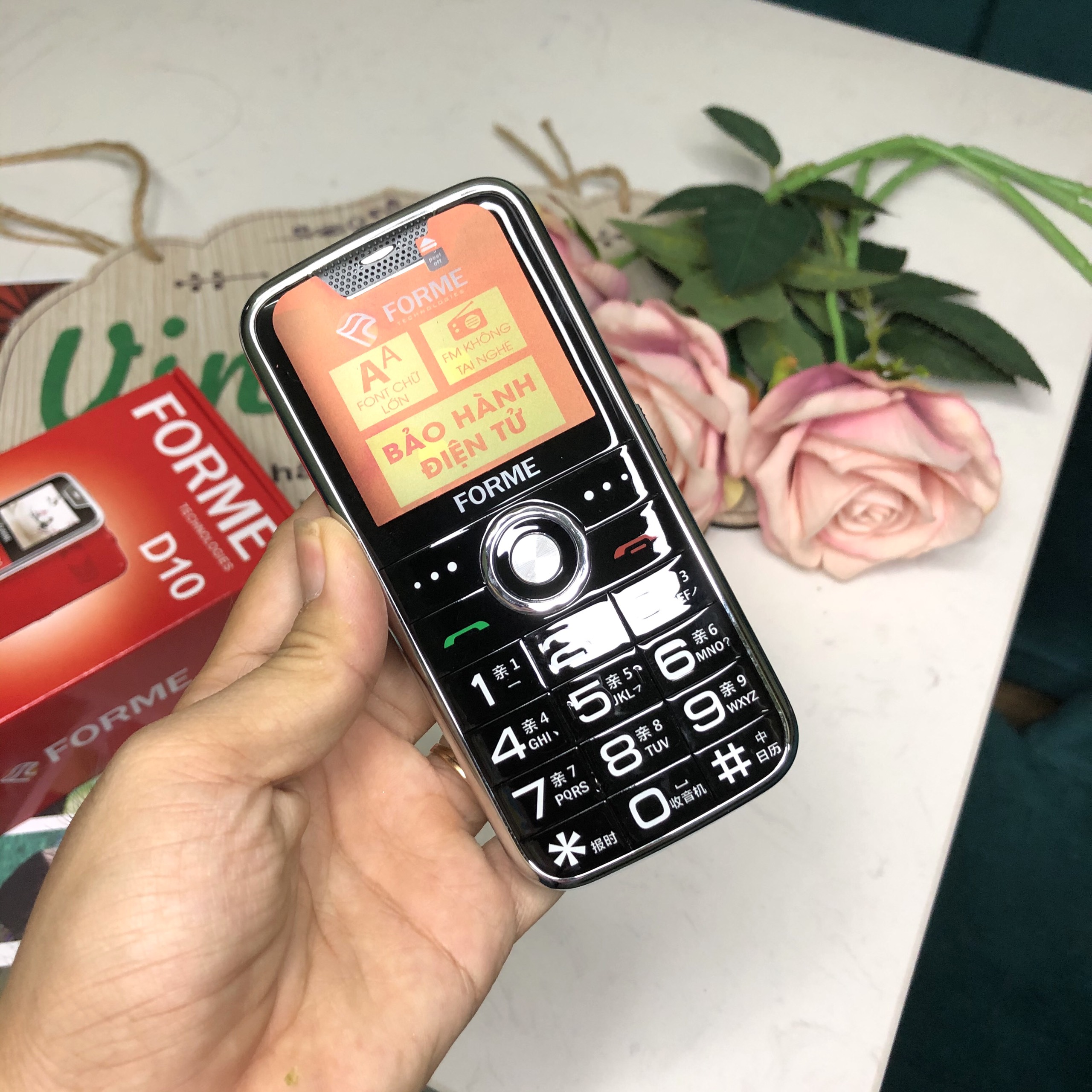 Điện thoại Forme D10 2 sim Có chức năng tự động ghi âm cuộc gọi và giả ...