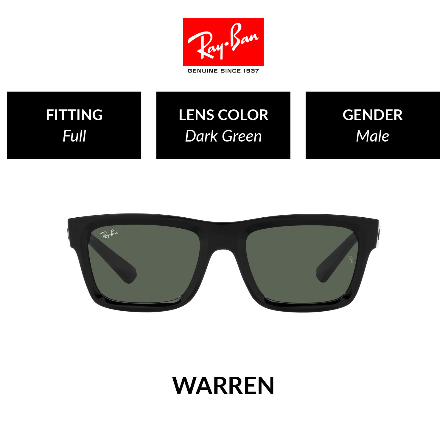 Sale thương hiệu 3-5.8 Mắt kính RAY-BAN WARREN - RB4396F 667771 Size 57 ...