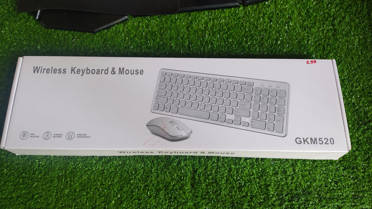 Bàn phím wireless keyboard + mouse gkm520 | Lazada.vn