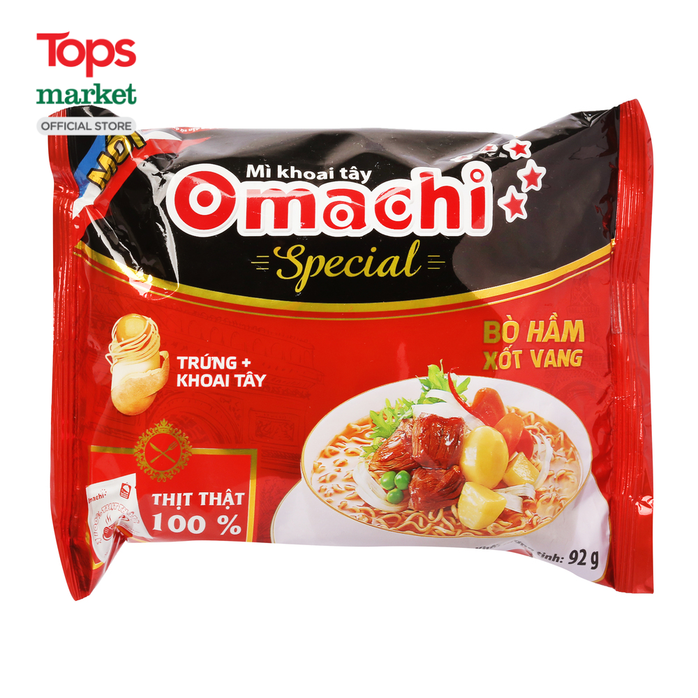 Mì Omachi Đặc Biệt Bò Hầm Xốt 92G - Siêu Thị Tops Market | Lazada.vn
