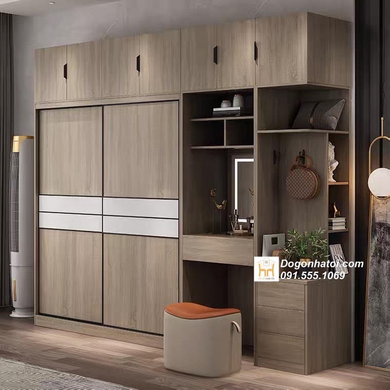 Tủ quần áo của lùa kết hợp bàn trang điểm hiện đại 2m4 x 2m7 - TA218 ...