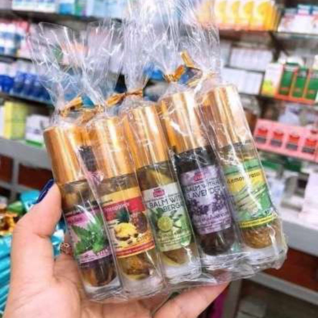 (Lố 12 Chai) Dầu Lăn Thảo Dược Banna OTOP Oil Balm With Herb 10ml Sả ...