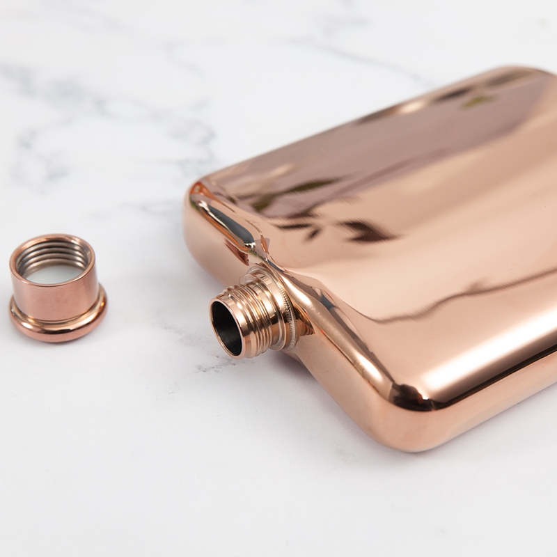 Rose Gold 6 Oz Stainless Steel Vodka Hip Flask Flask for Alcohol Bottle ...