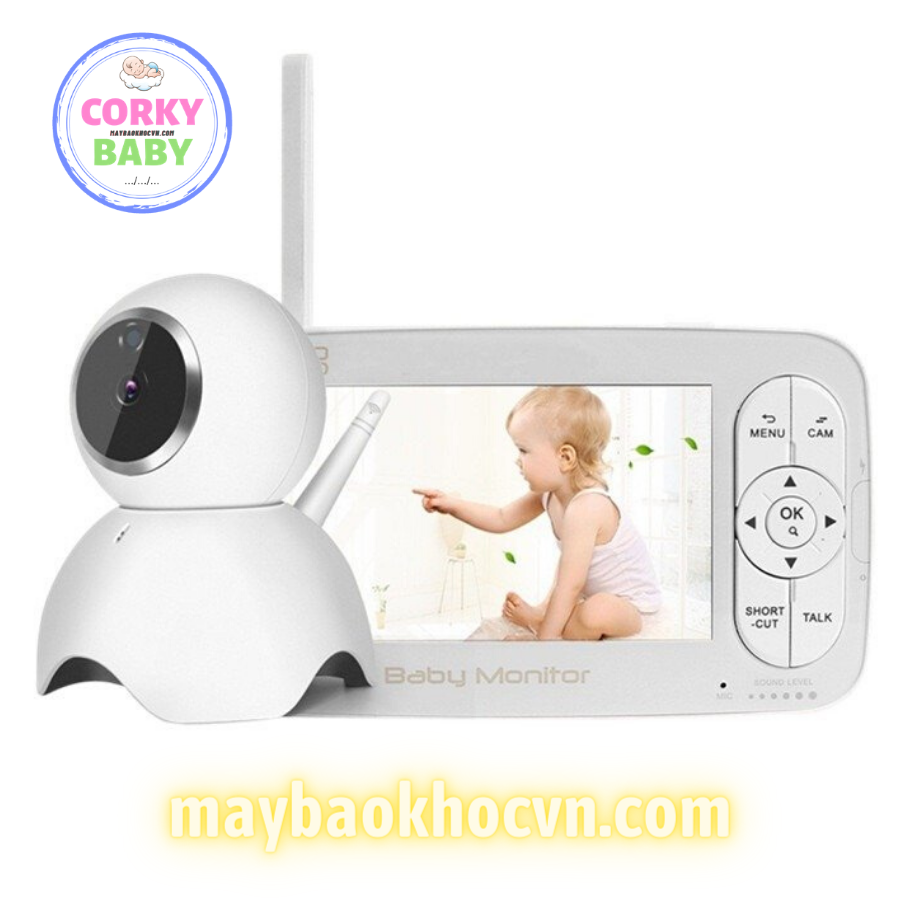 Máy báo khóc Corky Baby MBK801 – 5.0inh. Siêu Phẩm tầm nhìn bao quát ...