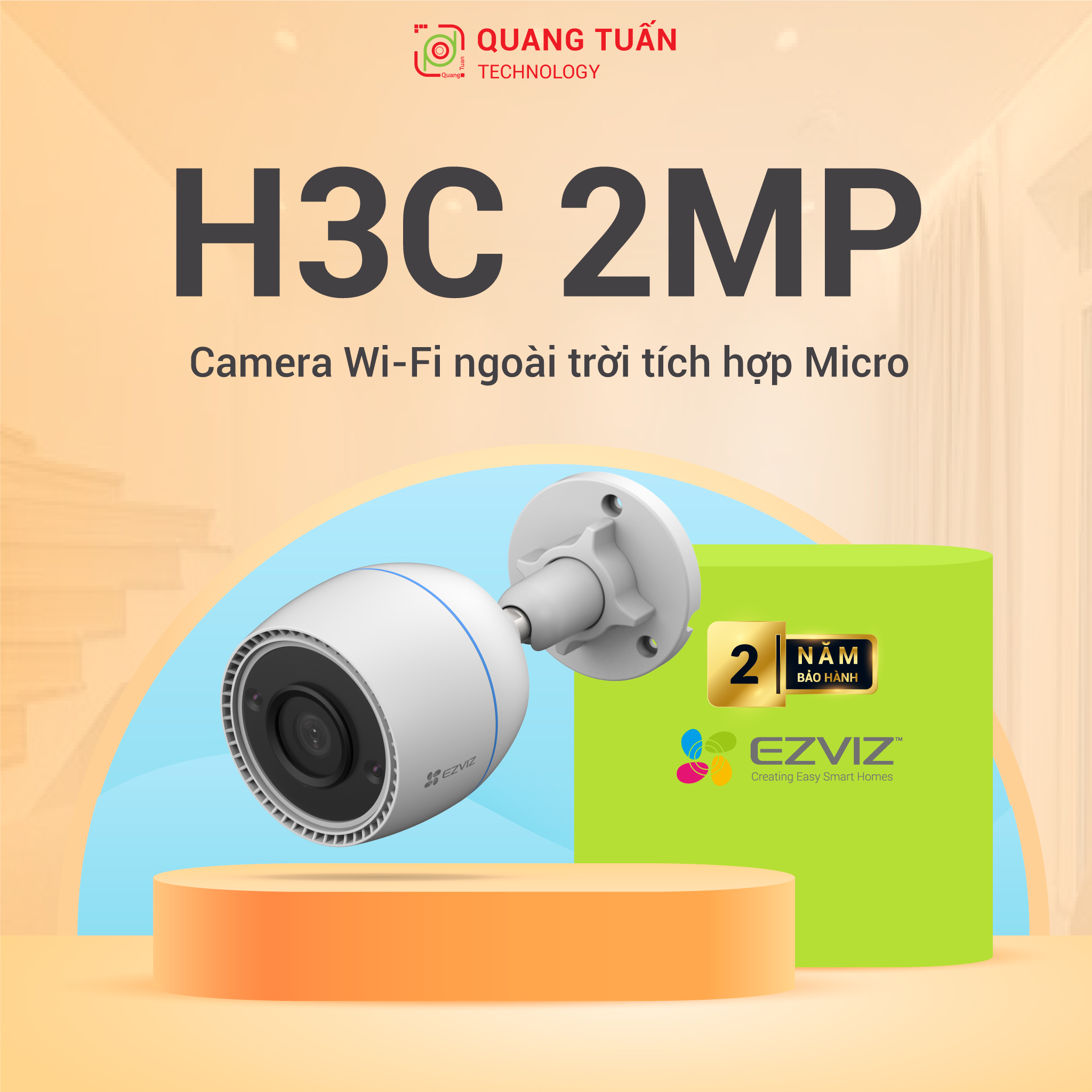 Camera Wifi Ngoài Trời Ezviz H3c 2MP 3MP 4MP Wi-Fi Hồng Ngoại Có Màu ...