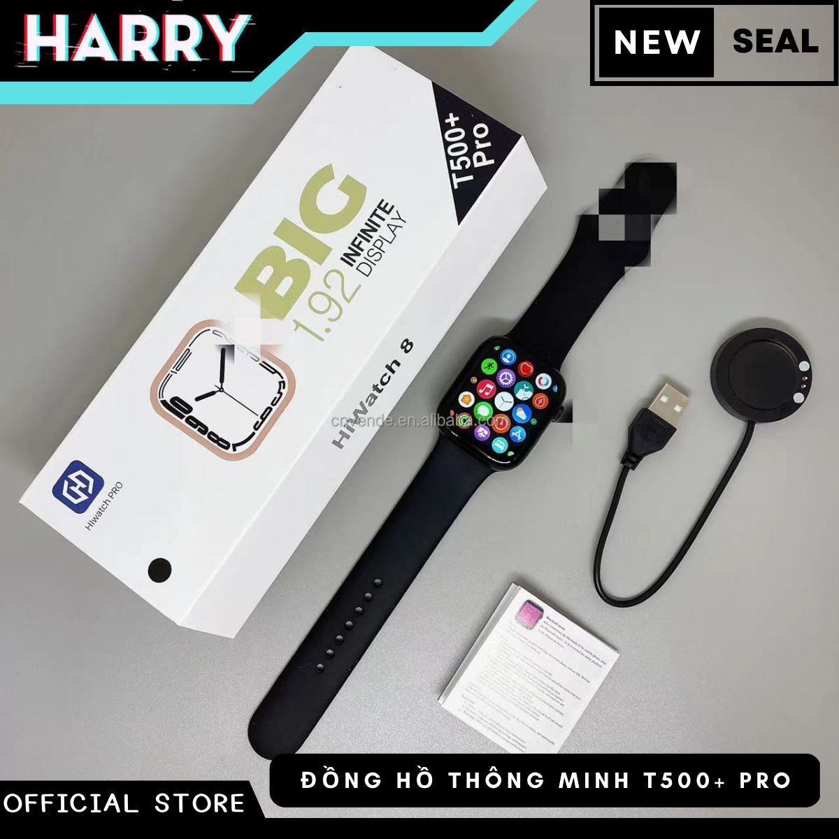TL Đồng hồ thông minh T500pro Toàn màn hình 1.71 inch Cuộc gọi ...