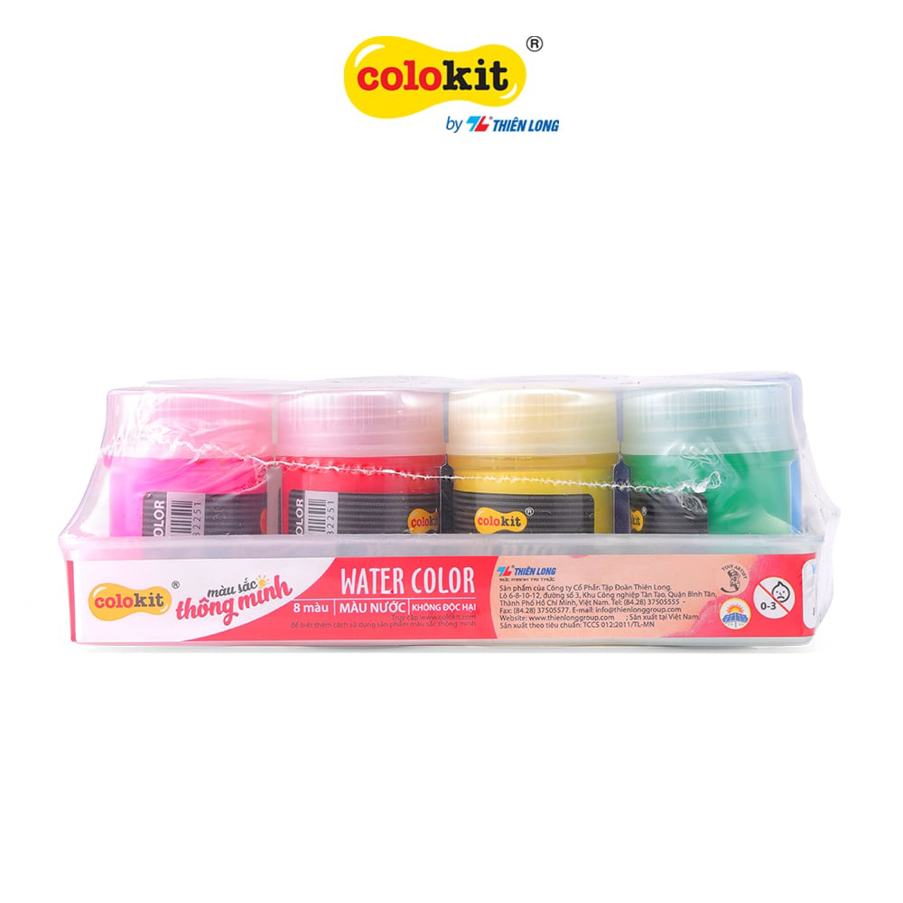 Màu nước Vĩ 8 Màu Cao Cấp Thiên Long Colokit WACO 03 màu đẹp lâu khô ...