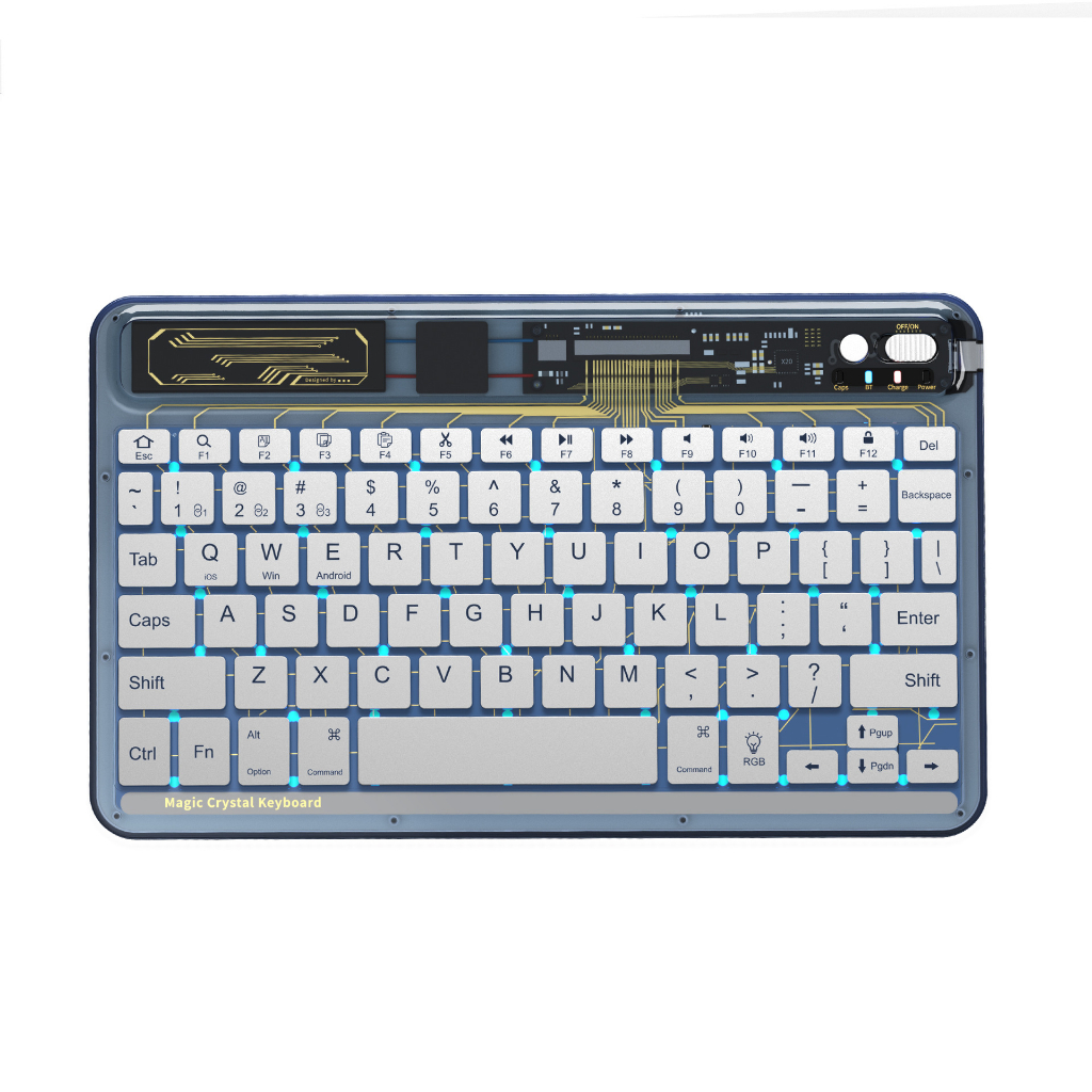 Bàn Phím Trong Suốt Bluetooth Magic Crystal Keyboard - Độc đáo, Pin ...