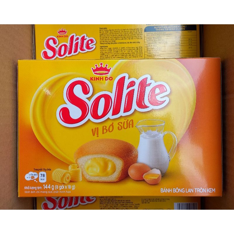 Bánh Bông Lan Solite Tròn Bơ Sữa 144g | Lazada.vn