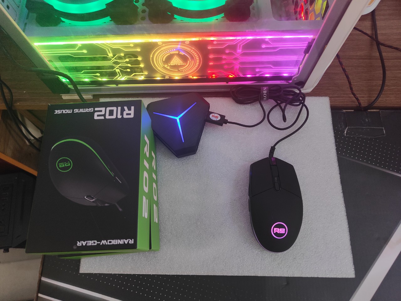 Gaming Gear - Mouse Gaming RAINBOW R102 ( RGB AUTO) Quang Học 3200DPI ...