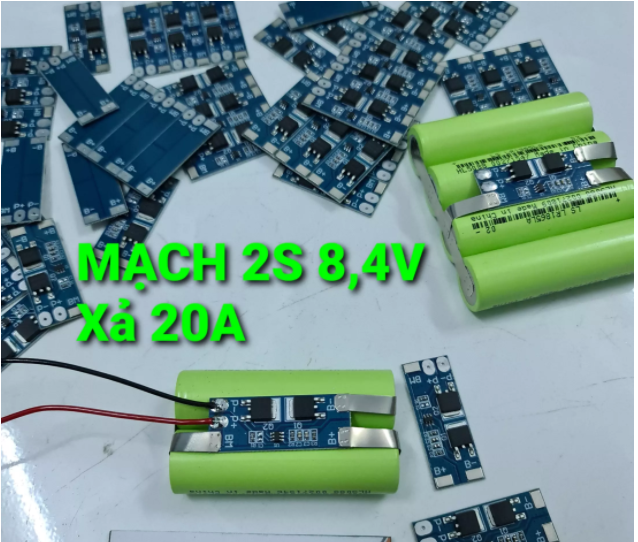 Mạch bảo vệ pin Lithium 18650 2s 20ah (2 cell nối tiếp) Bảo vệ sạc xả ...
