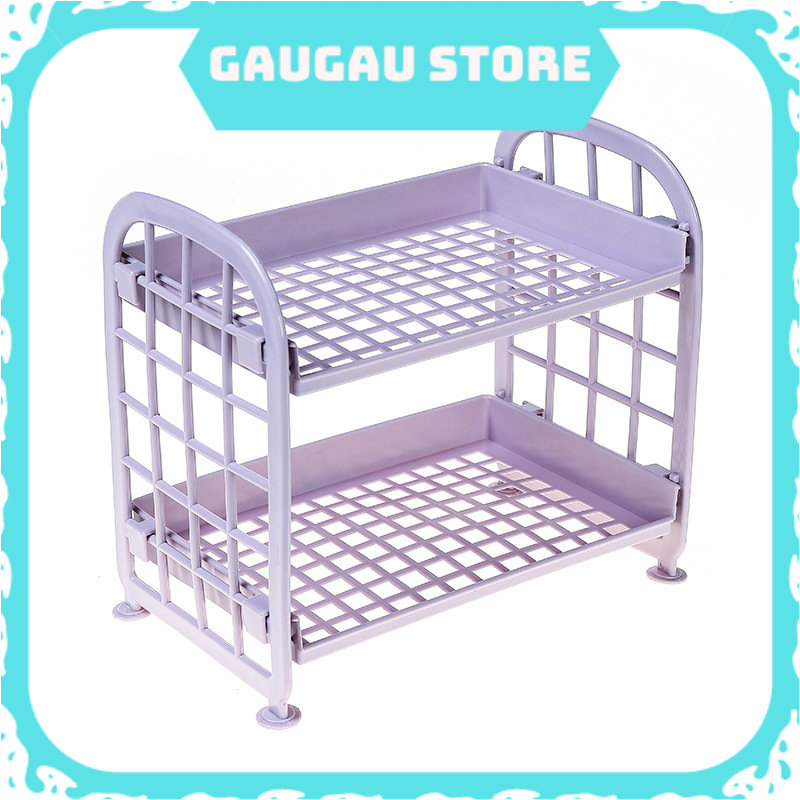 Kệ Nhựa Mini 2 Tầng Đựng Đồ Để Bàn Đa Năng Lắp Ghép | Lazada.vn