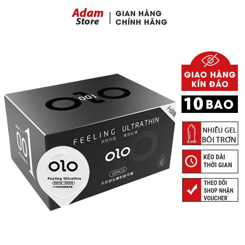 Bao cao su OLO 001 Graphene bcs siêu mỏng dẫn nhiệt chống xuất tinh sớm kéo dài thời gian - MixASale