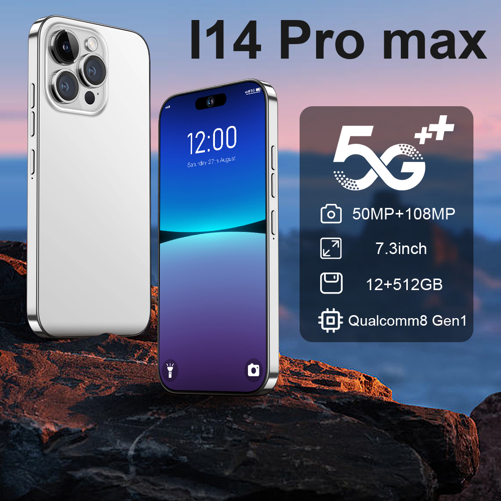 i14 Pro max Điện thoại Giá cả phải chăng 7.3inch Full HD 512G Android ...