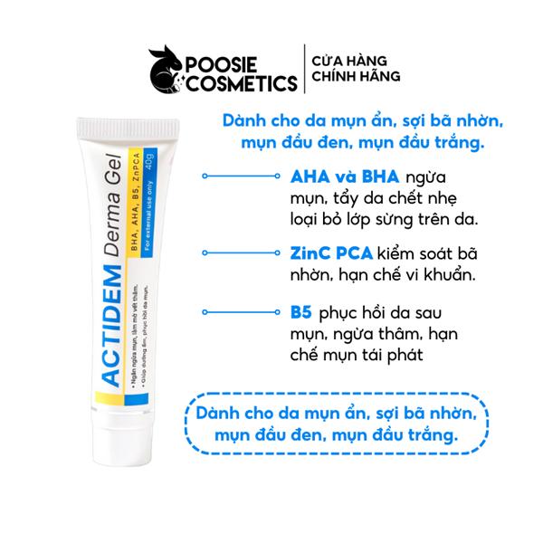 Free Ship Max Gel Giảm Mụn Actidem Derma Gel Dưỡng Ẩm Da - MixASale