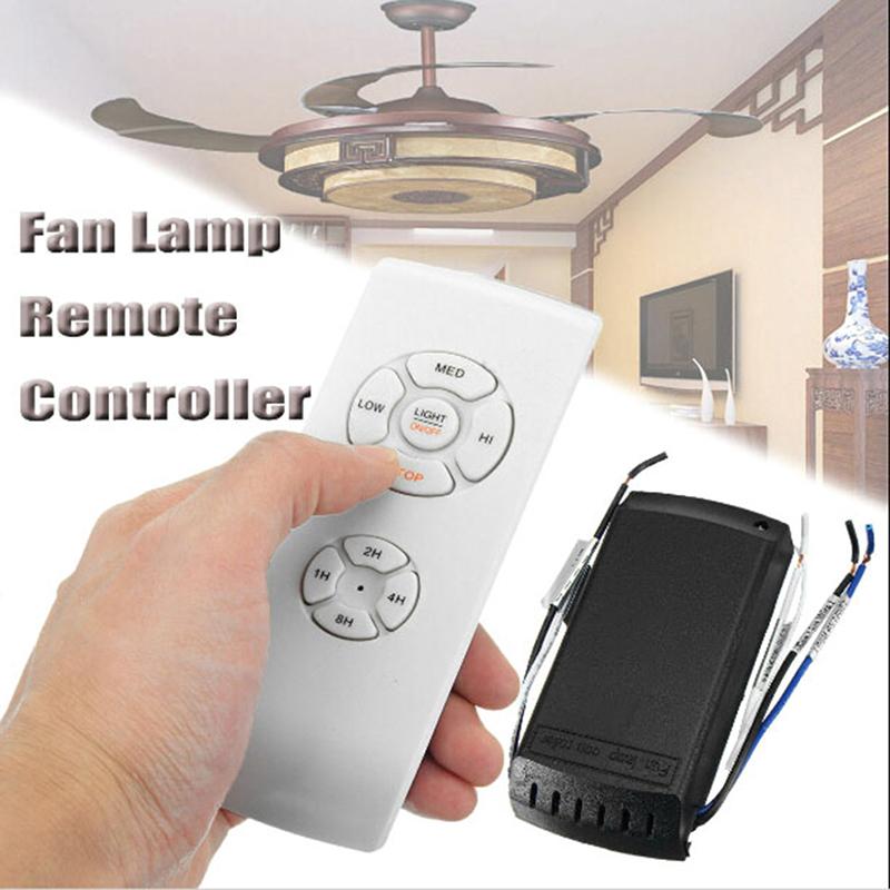 LngBo 110-240V Universal Ceiling Fan Lamp Speed Remote Control Kit ...