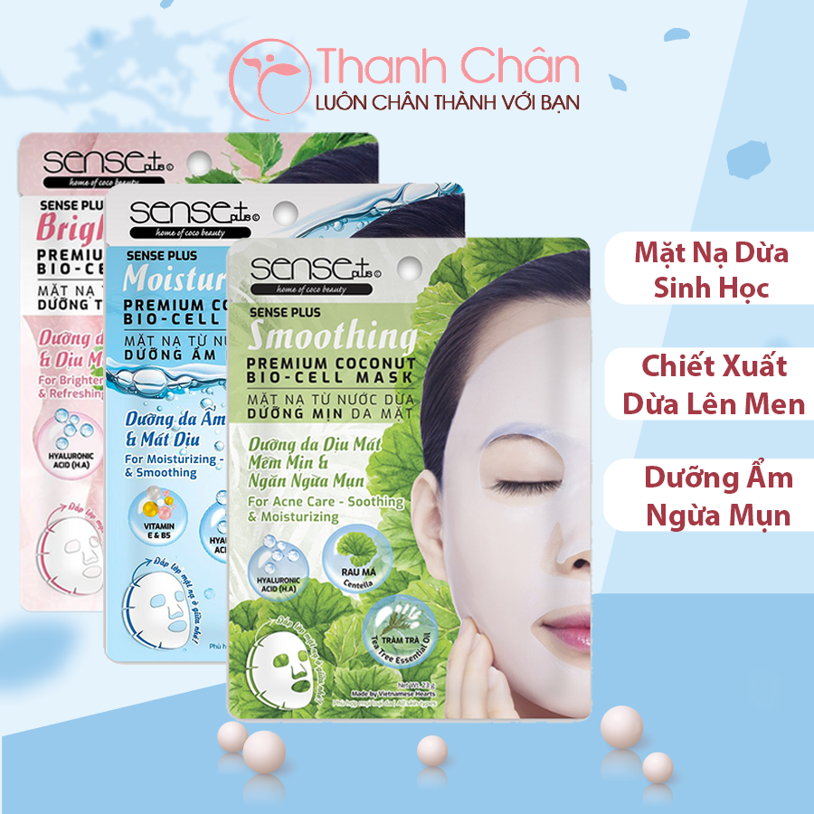 Mặt nạ sinh học cao cấp Sense Plus Premium Coconut Bio-Cell Mask (23g ...