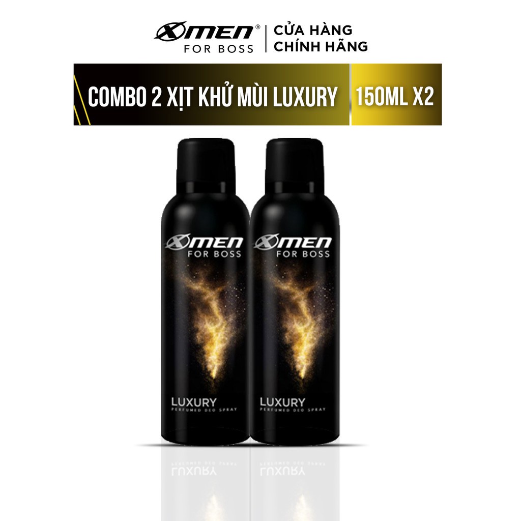 Combo 2 chai Xịt khử mùi X-Men for Boss Luxury 150ml - MixASale