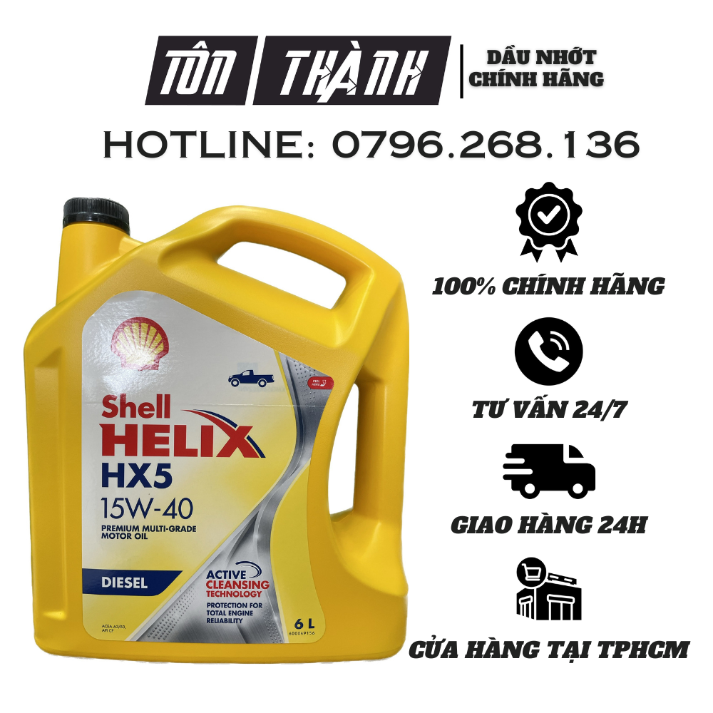 [ Hàng Chính Hãng ] Dầu nhớt Shell Helix HX5 Diesel 15W40 6L (Dùng cho ...