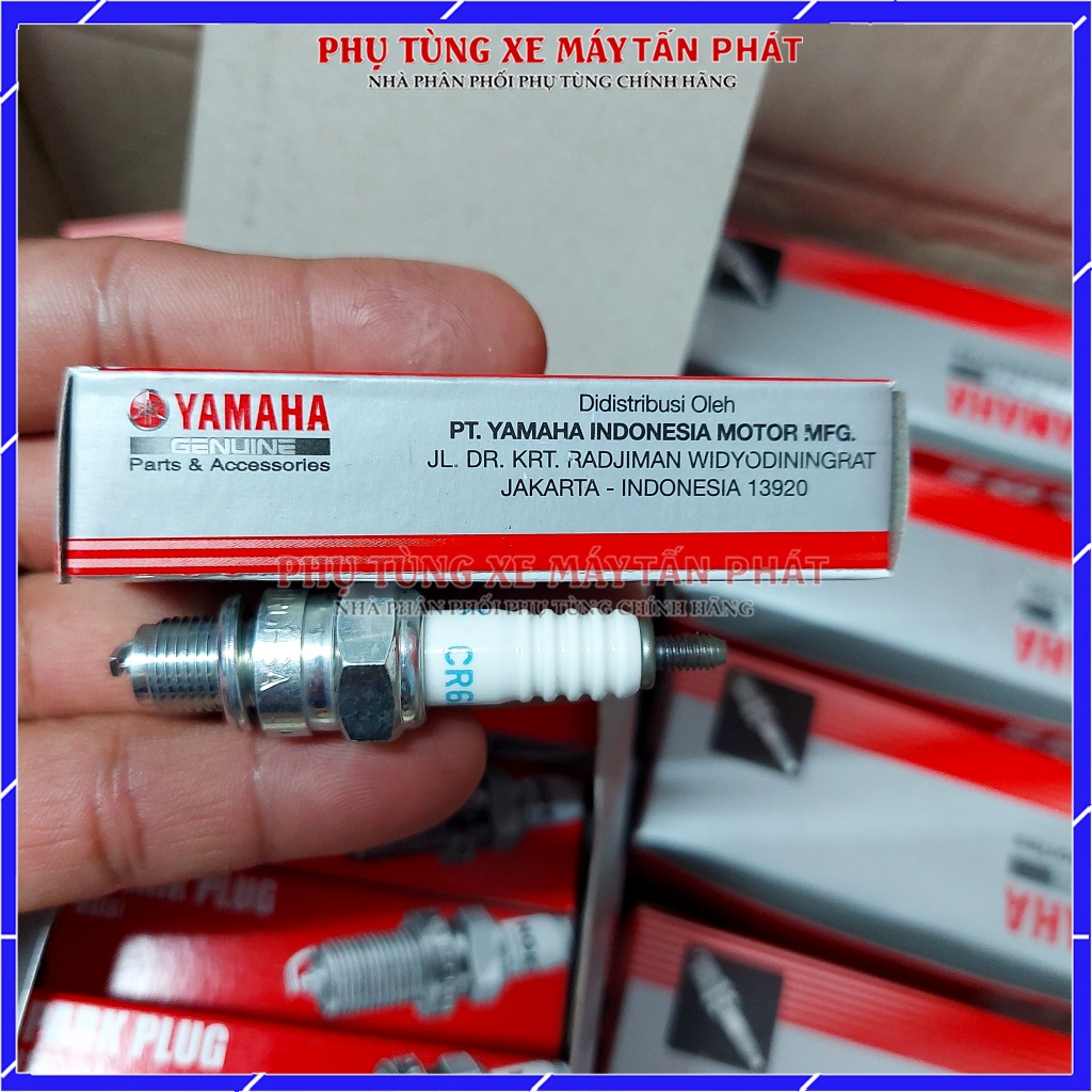 (Zin Yamaha) Bugi NGK CR6HSA Chân Ngắn Sirius Fi Jupiter FI JANUS GRANDE FREEGO LATTE NOZZA Xe ...