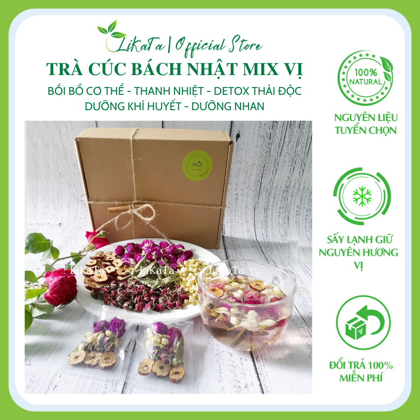 [Hộp 30 Gói] Trà Dưỡng Tâm Siêu Thị Thiên Nhiên Mix Long Nhãn, Táo Đỏ ...