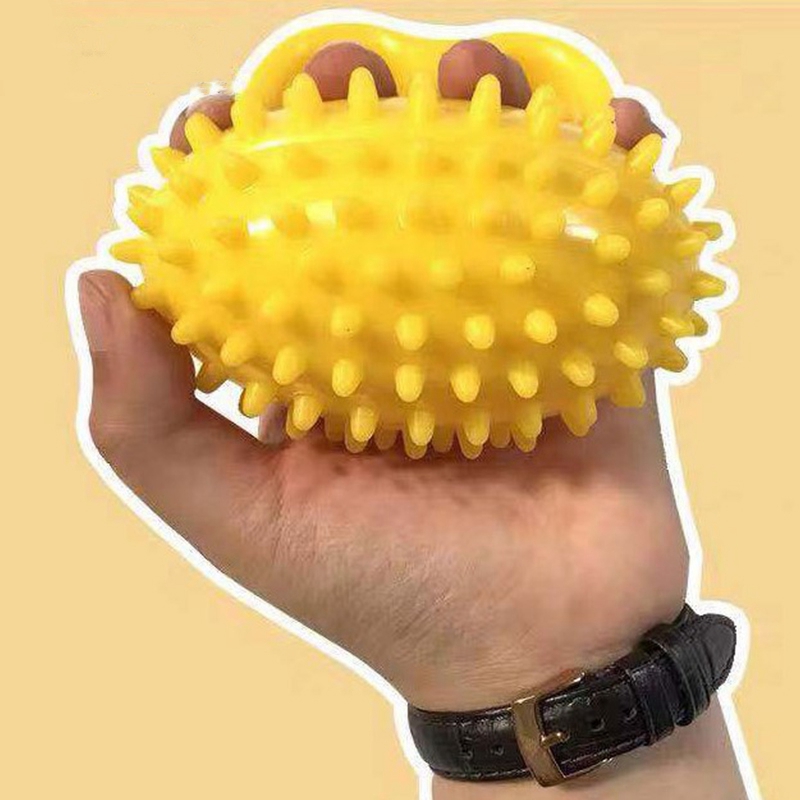Adult Finger Hand Grip Ball Sports Training Yellow Spiked Balls Arm ...