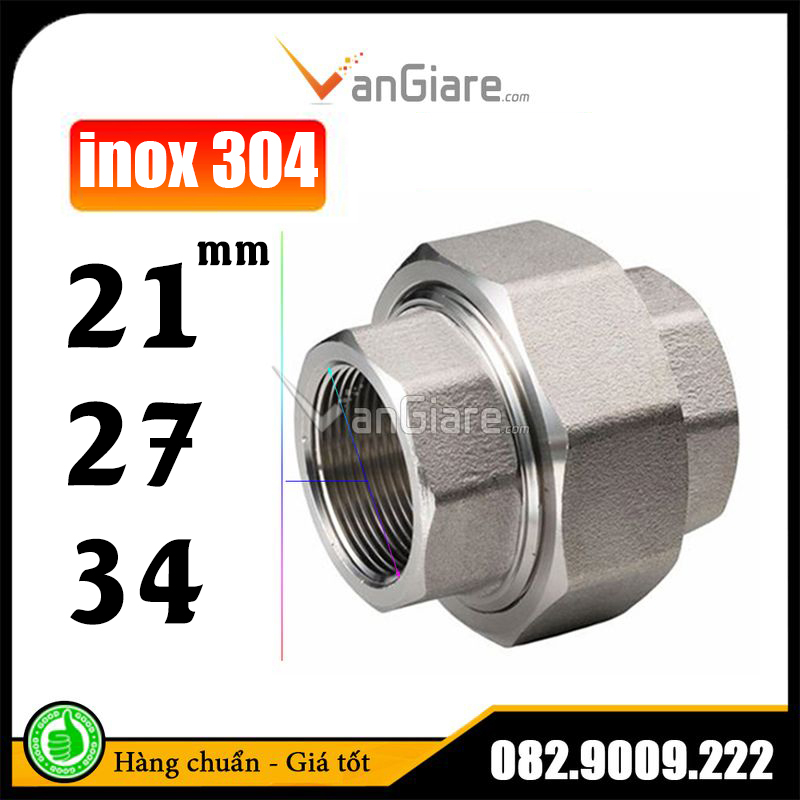 Rắc co inox 304, racco inox 304 ren 21 37 34 42 49 60 76 90 114 | Lazada.vn