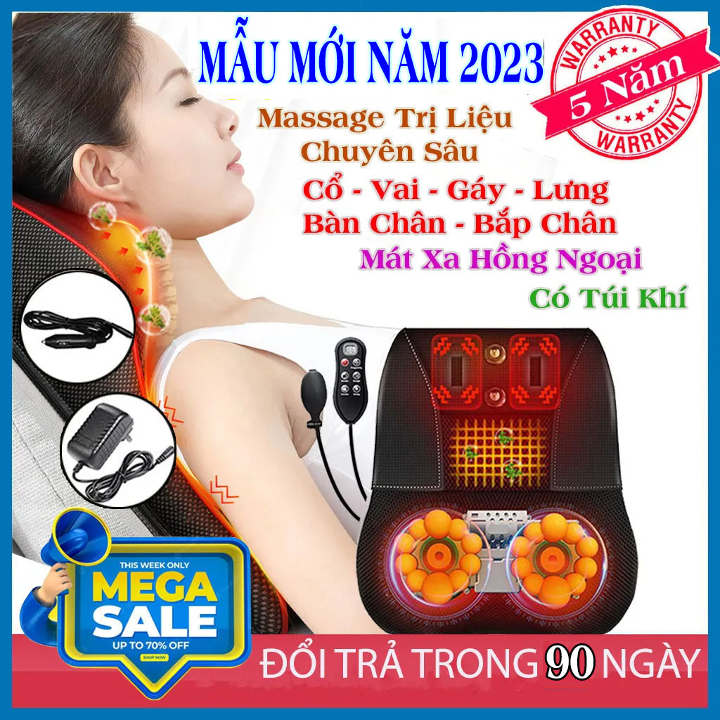 Gối Massage Toàn Thân đa Năng R7 Máy Massage Cổ Vai Gáygối Massage Hồng Ngoại Cao Cấp Dùng