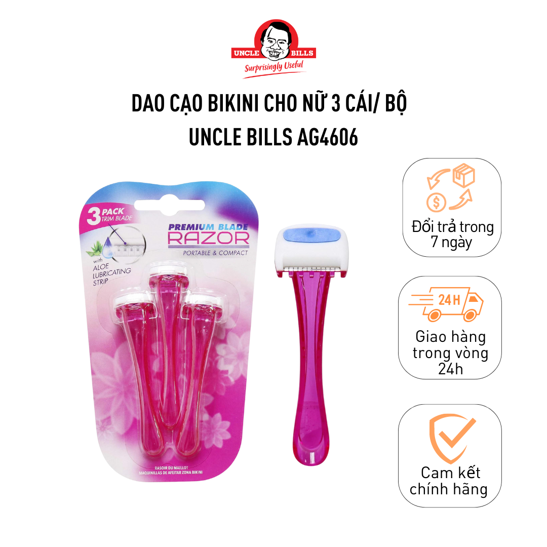 Bộ 6 Dao Cạo Dùng 1 Lần Cho Nam Uncle Bills AG0275 - MixASale