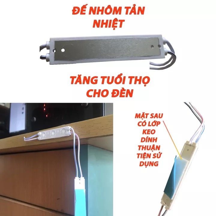 Led hắt 3 bóng 12V 6011 6113- chống nước- chip 2835- 1 vỷ 20 thanh- ánh ...