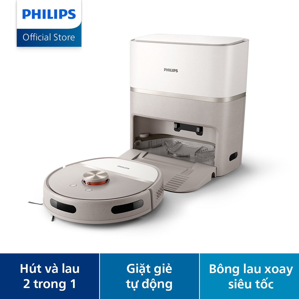 Robot Vừa Hút Bụi Vừa Lau Philips XU6500/82 Lực Hút 2700PA - Hàng Chính ...