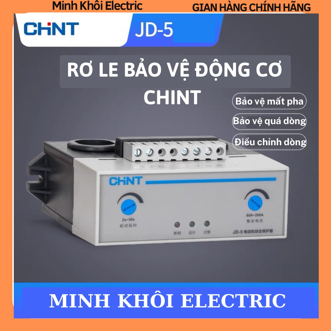 Rơ le bảo vệ Chint JD-5, rơ le bảo vệ động cơ JD-5, rơ le bảo vệ dòng điện chint,relay chint ...
