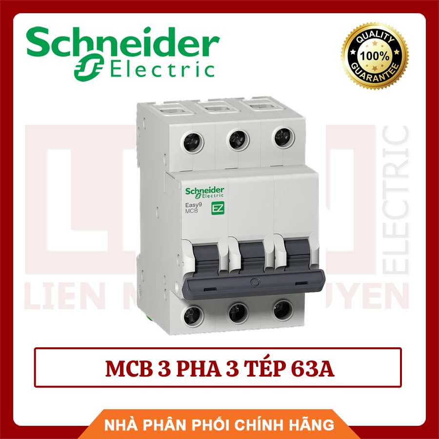 Schneider Aptomat MCB 3 pha 3 tép 63A EZ9F34363 | Lazada.vn