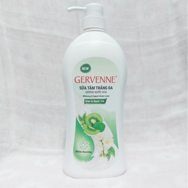 Sữa tắm trắng da hương nước hoa Gervenne Kiwi và Bạch Trà (900g/chai ...
