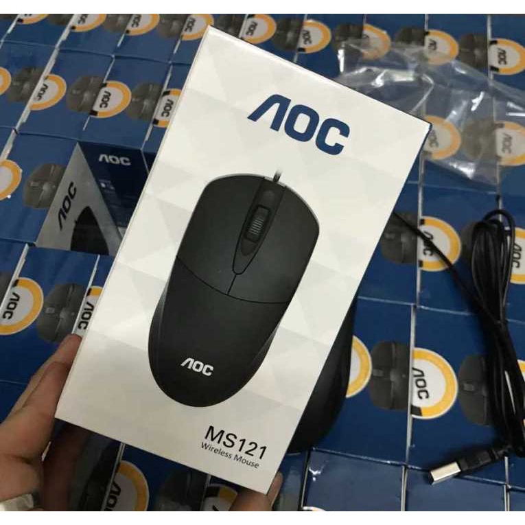 Chuột MÁY TÍNH Chuột máy tính có dây usb AOC MS121 miếng lót chuột độ bám cực tốt Bảo Hành 12 ...