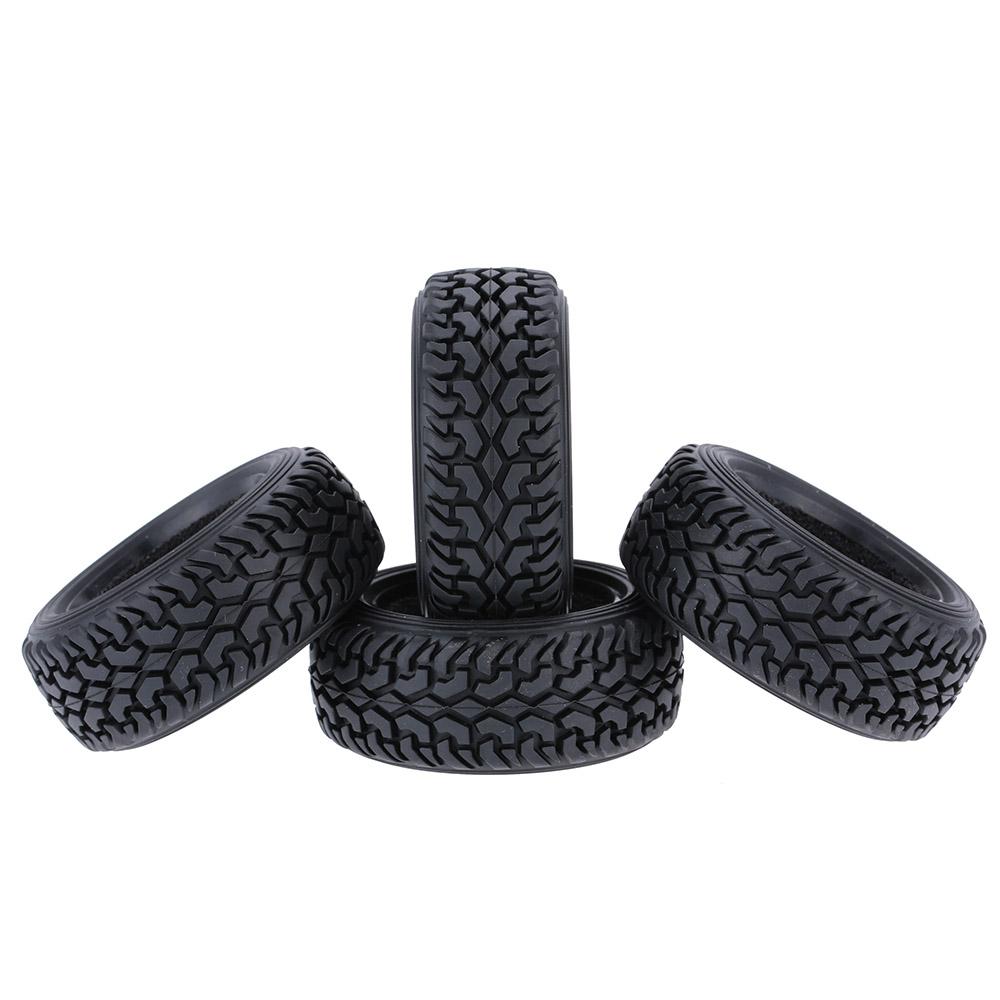 4Pcs/Set 1/10 Grain Run Flat Rally Car Tyre for Traxxas HSP Tamiya HPI ...