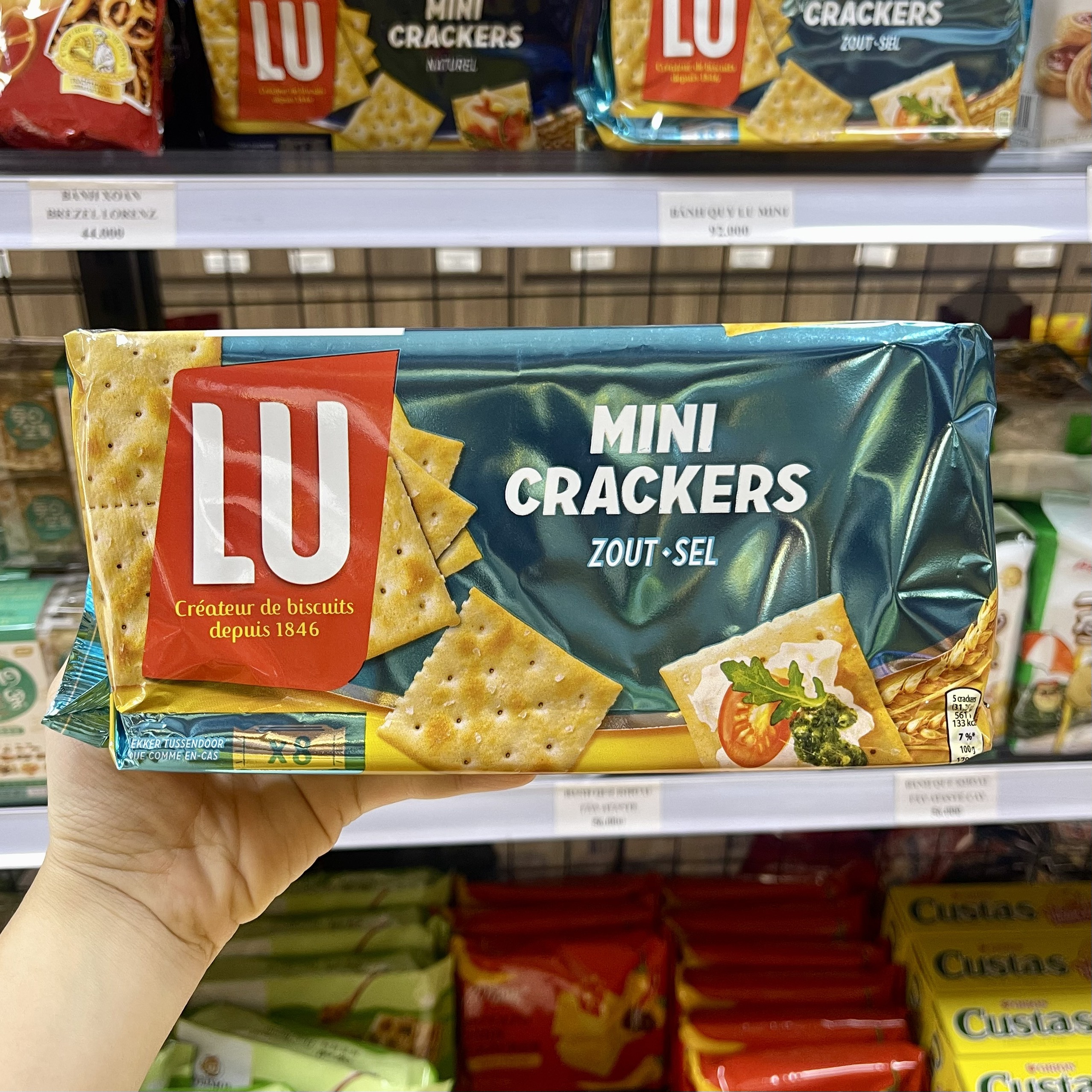 Bánh quy Lu Mini Cracker Naturel/ Zout Sel Pháp 250g | Lazada.vn