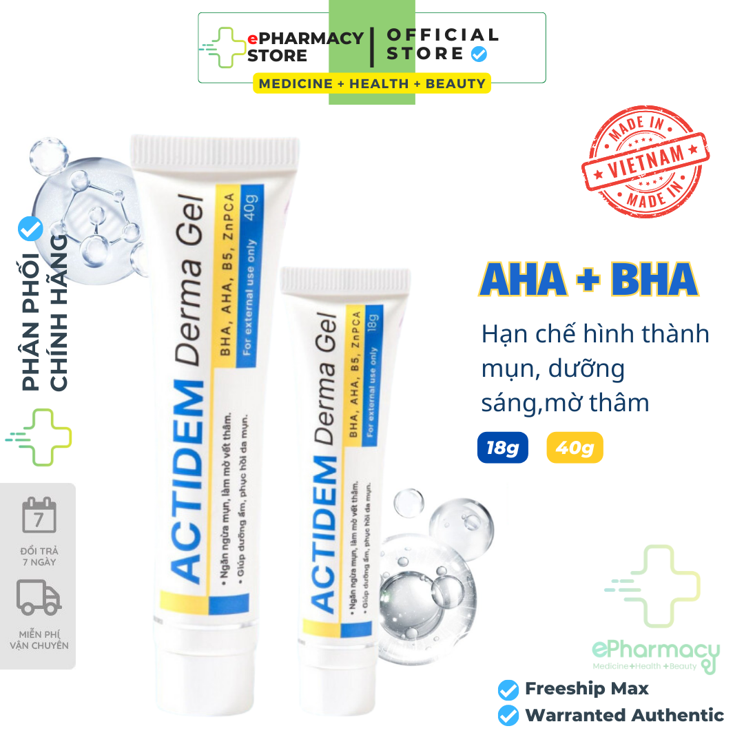 Gel giảm mụn Actidem Derma Gel dưỡng ẩm giảm thâm 15 gram - MixASale