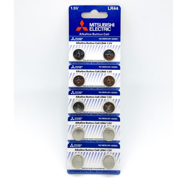 Pin LR44, A76, AG13 - Pin cúc áo MITSUBISHI LR44 vỉ 10 viên | Lazada.vn